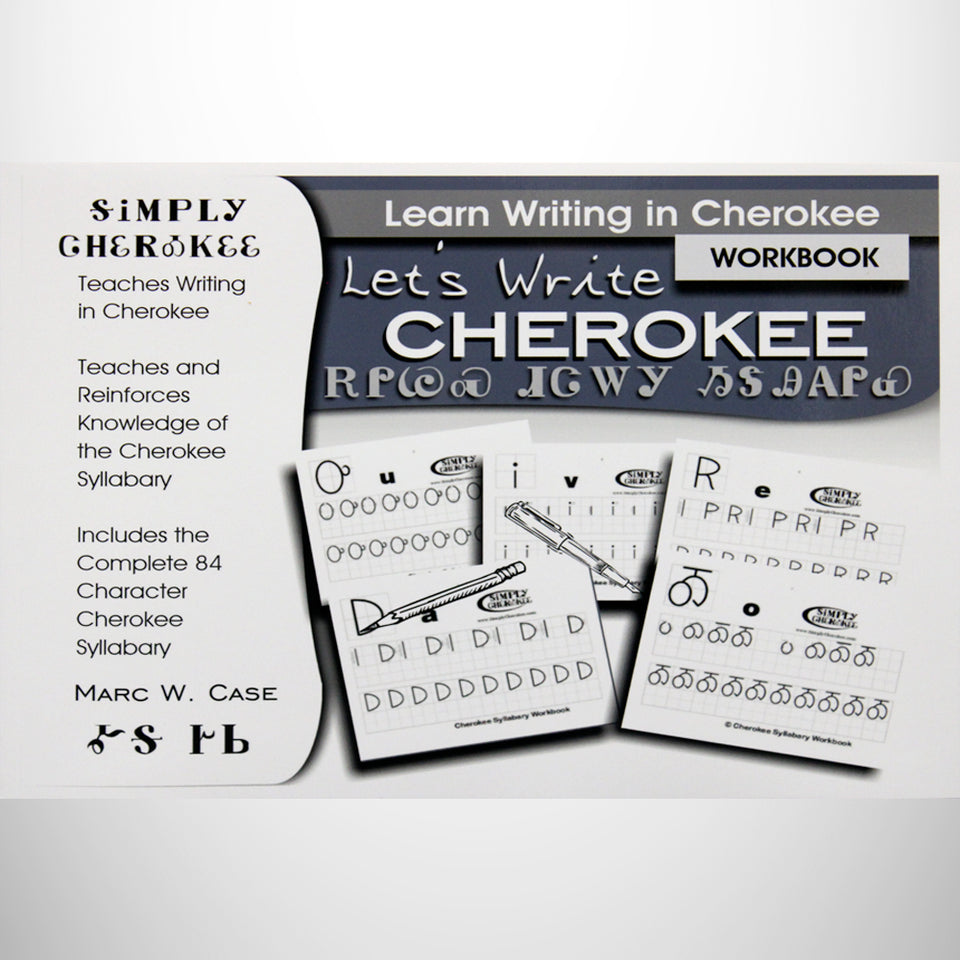Let's Learn Cherokee - Writing Workbook – Cherokee Nation Gift Shop